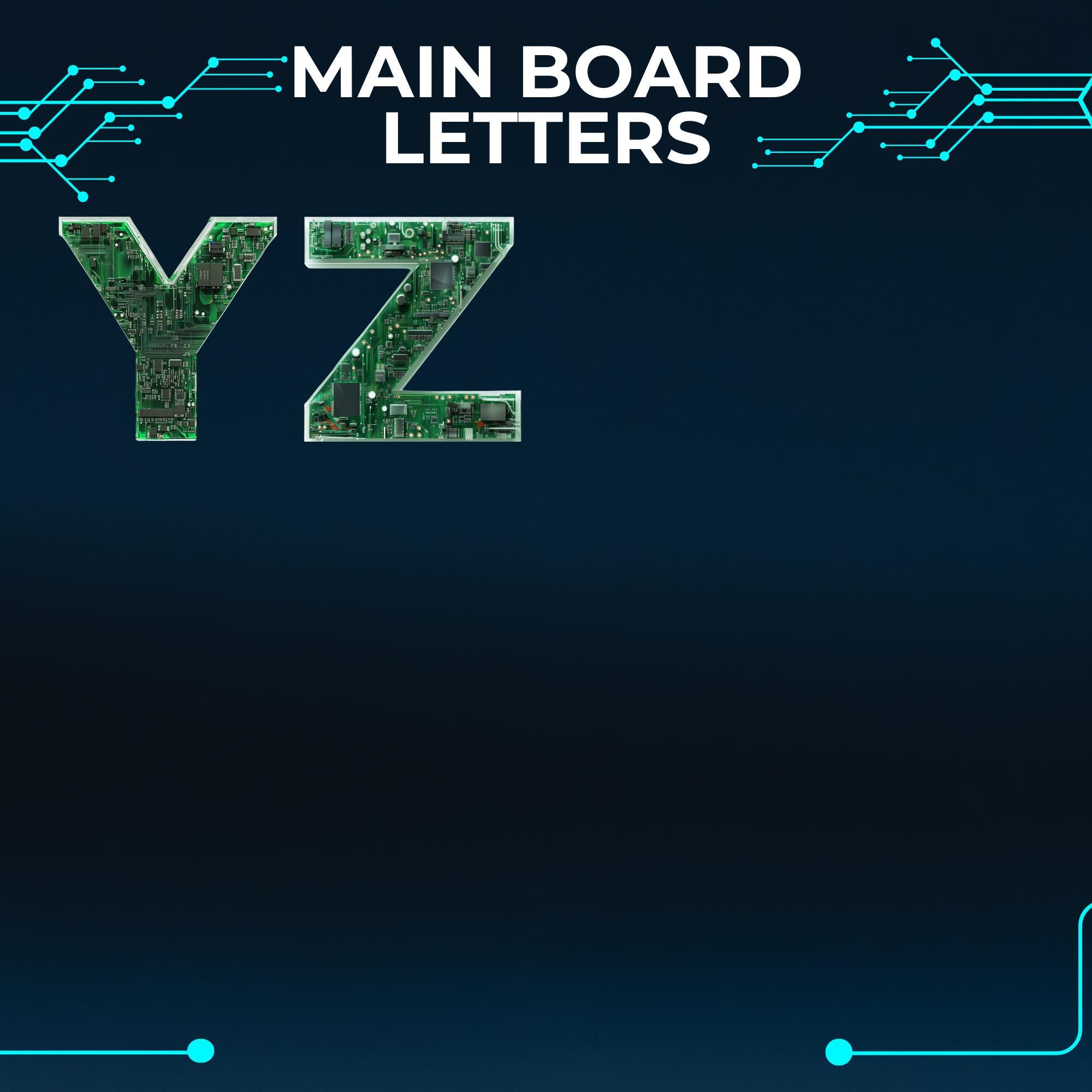 Main Board Letters, 36 PNG, Circuit Board, Tech-themed Letters ...