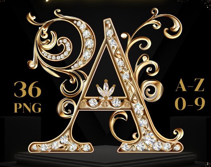 Gold Alphabet, Gold Letters, PNG, Luxury Letters, Metallic Letters, Gold Chrome Letters, Golden ...