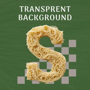 Spaghetti Alphabet Clipart, Pasta Letters and Numbers PNG, Food Font ...