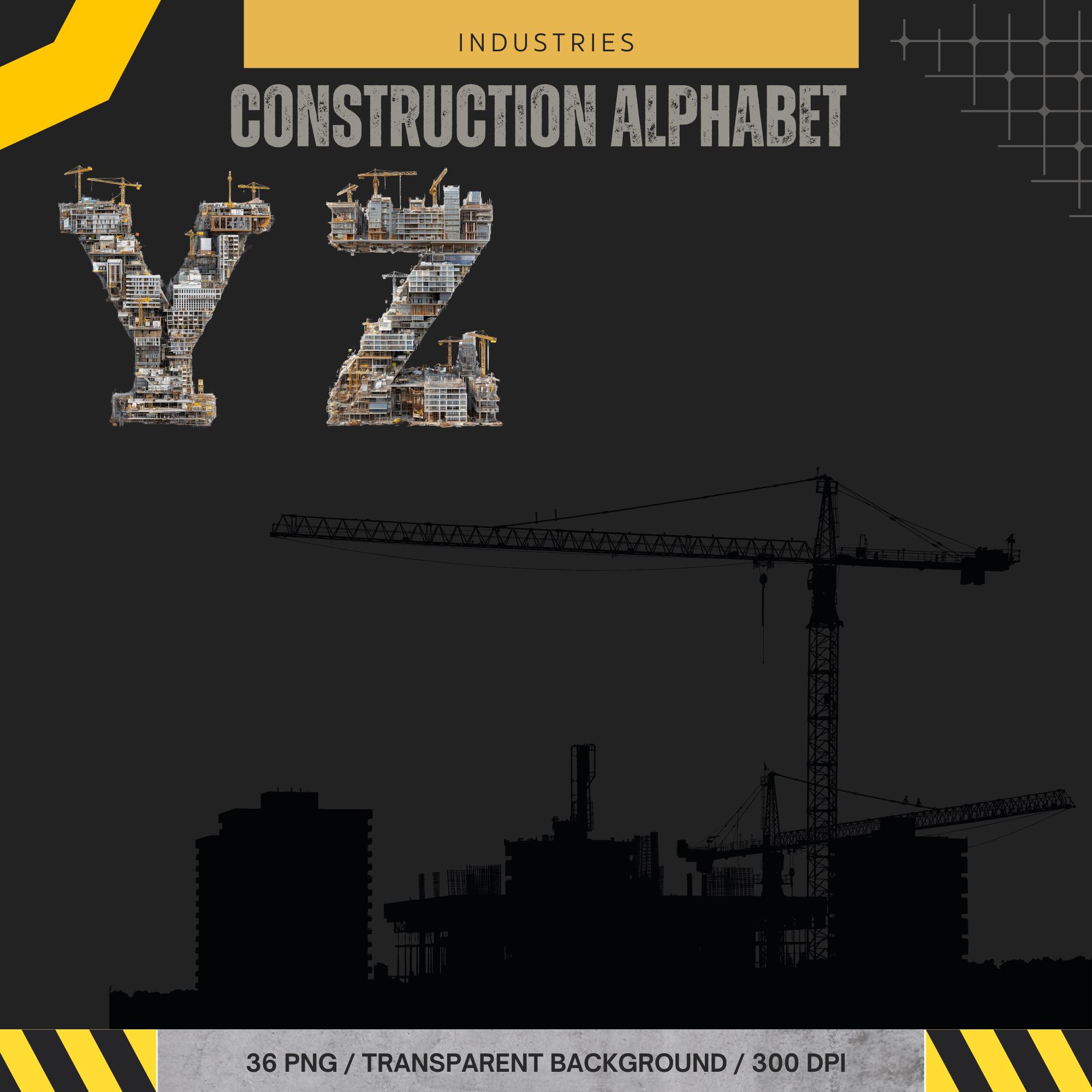 Construction Alphabet PNG, Building Letters & Numbers, Industrial ABC ...