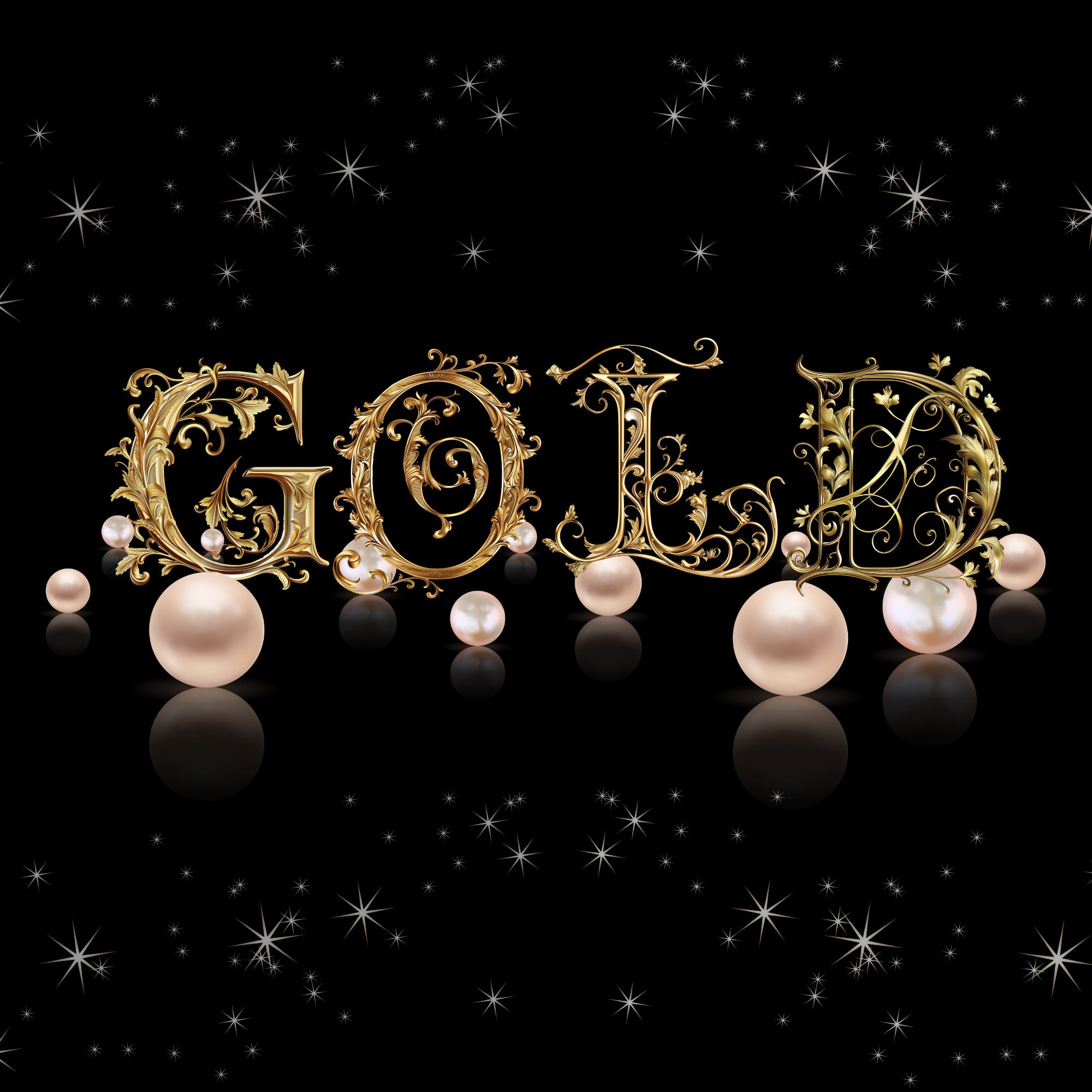 Gold Alphabet, Gold Letters, PNG, Luxury Letters, Metallic Letters ...