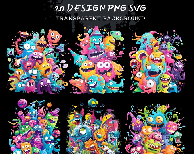 Personalised Monster Prints Set of 3, Cute Monsters Nursery Printable ...