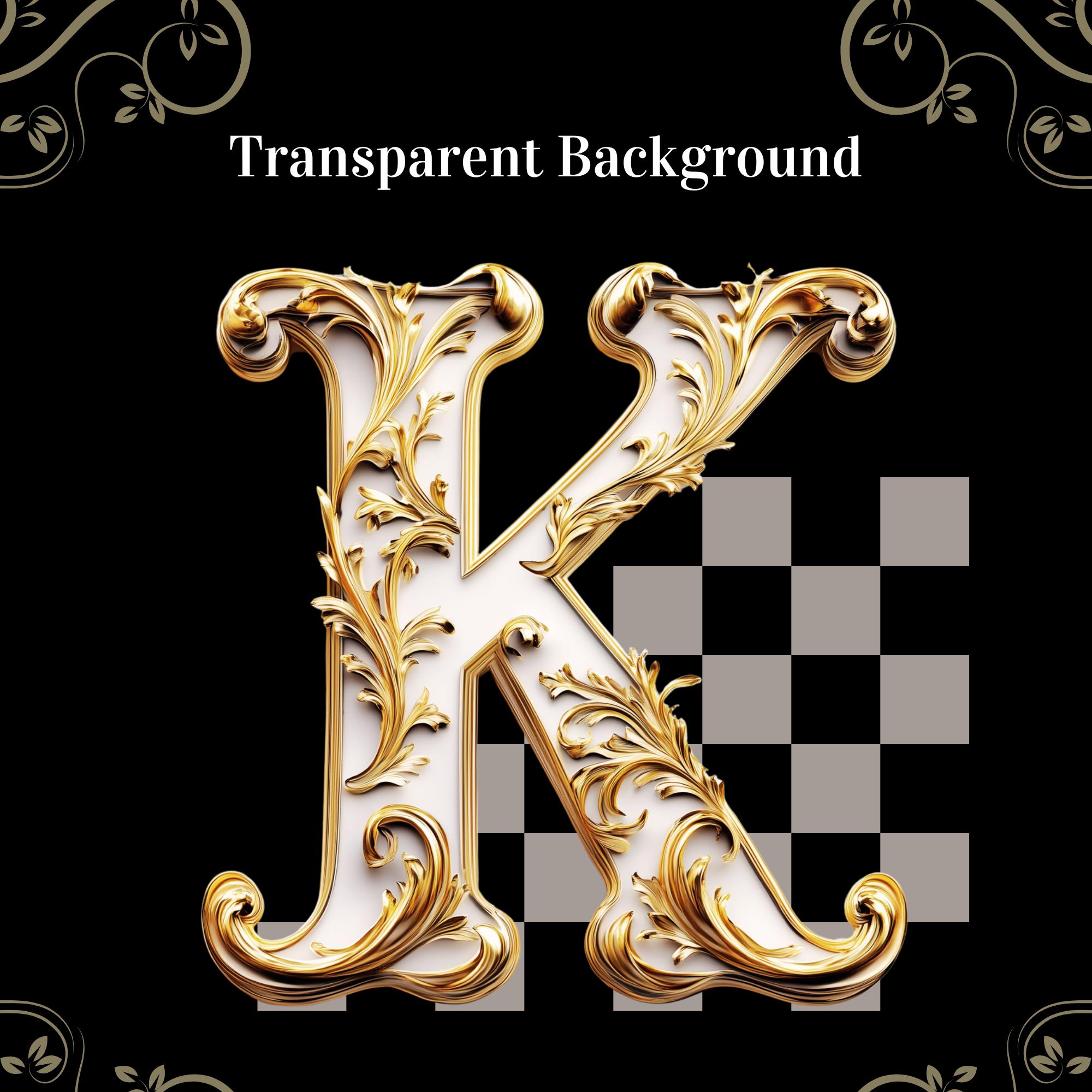 Ornate Gold Baroque Letters Clipart: Elegant Alphabet (36 PNG) - Etsy
