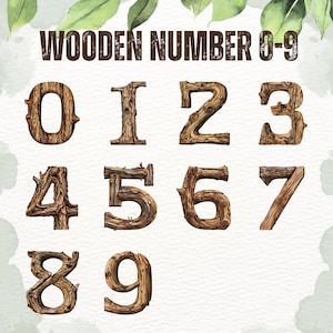 Wooden Letters Clipart, Rustic Letters, 36 PNG, Rustic Alphabet, Wooden ...
