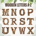 Wooden Letters Clipart, Rustic Letters, 36 PNG, Rustic Alphabet, Wooden ...