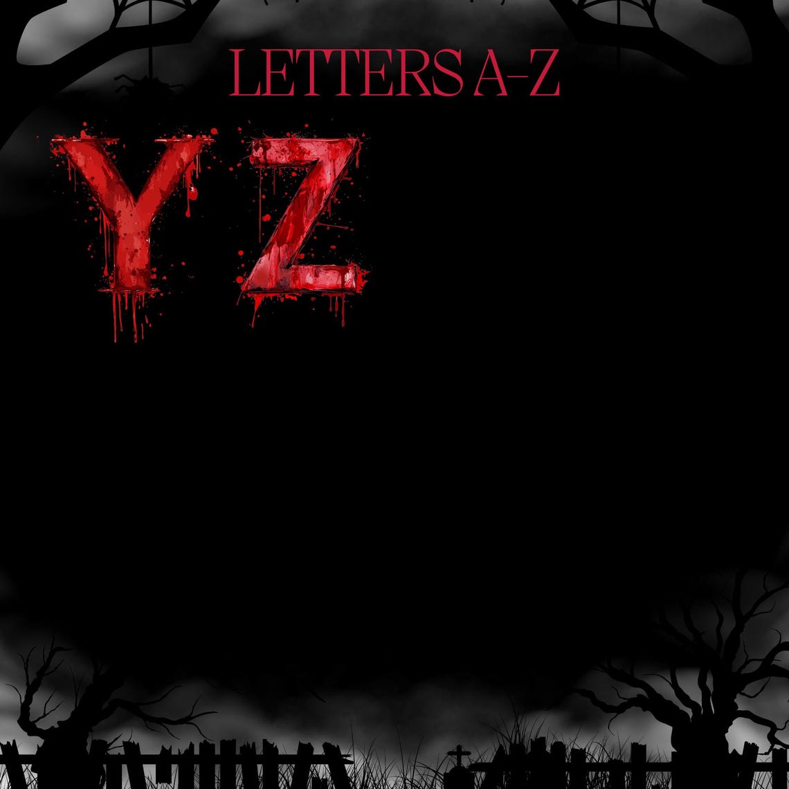 Blood Letters, Blood Alphabet, Dripping Red Font, Horror-themed 36 PNG ...