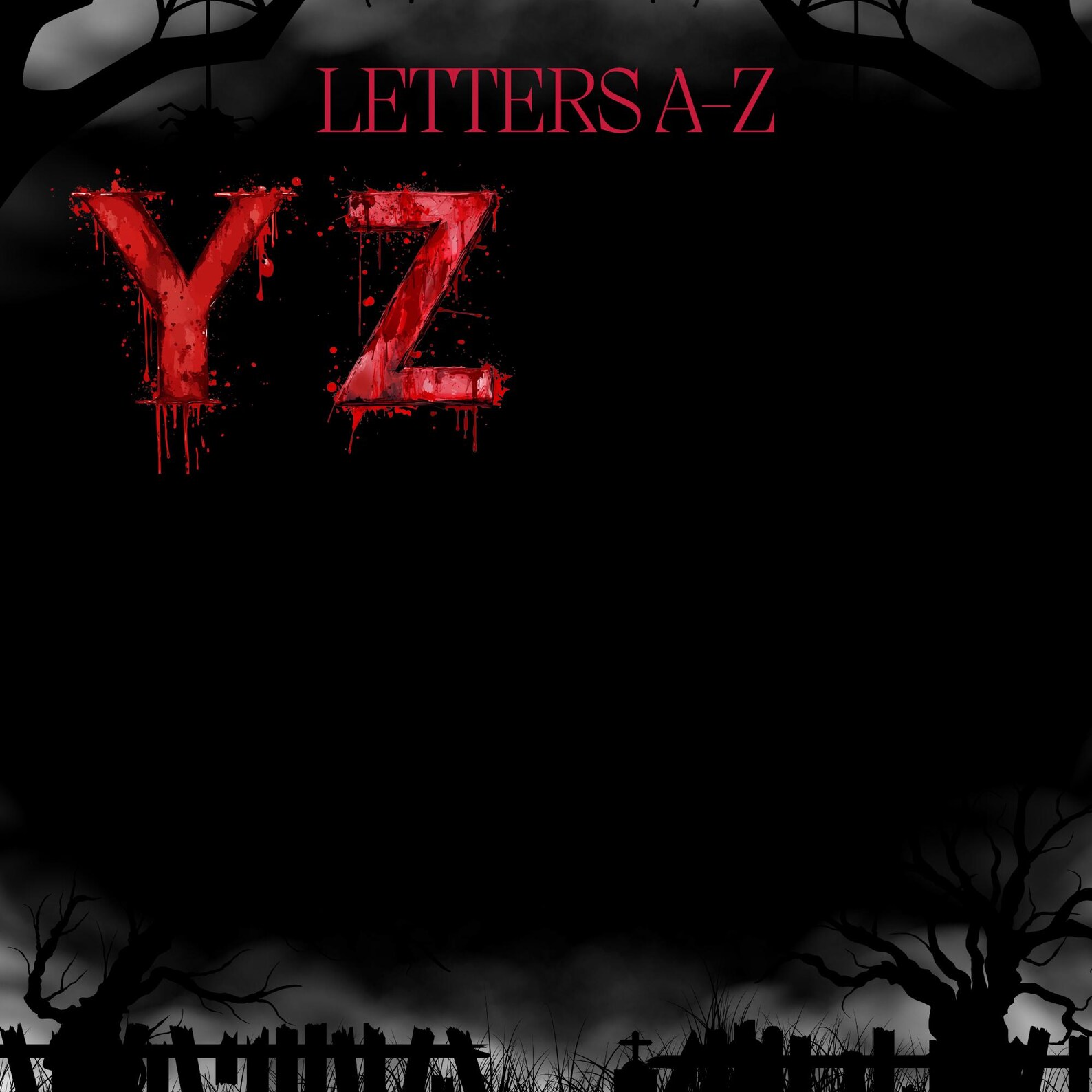 Blood Letters, Blood Alphabet, Dripping Red Font, Horror-themed 36 PNG ...