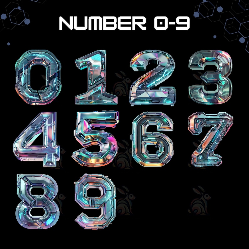 A Stunning Set of Futuristic Letters and Numbers in High Resolution ...