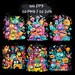Cute Monster Clipart, 20 PNG, Fluffy Monsters, Kawaii Monsters, Baby ...