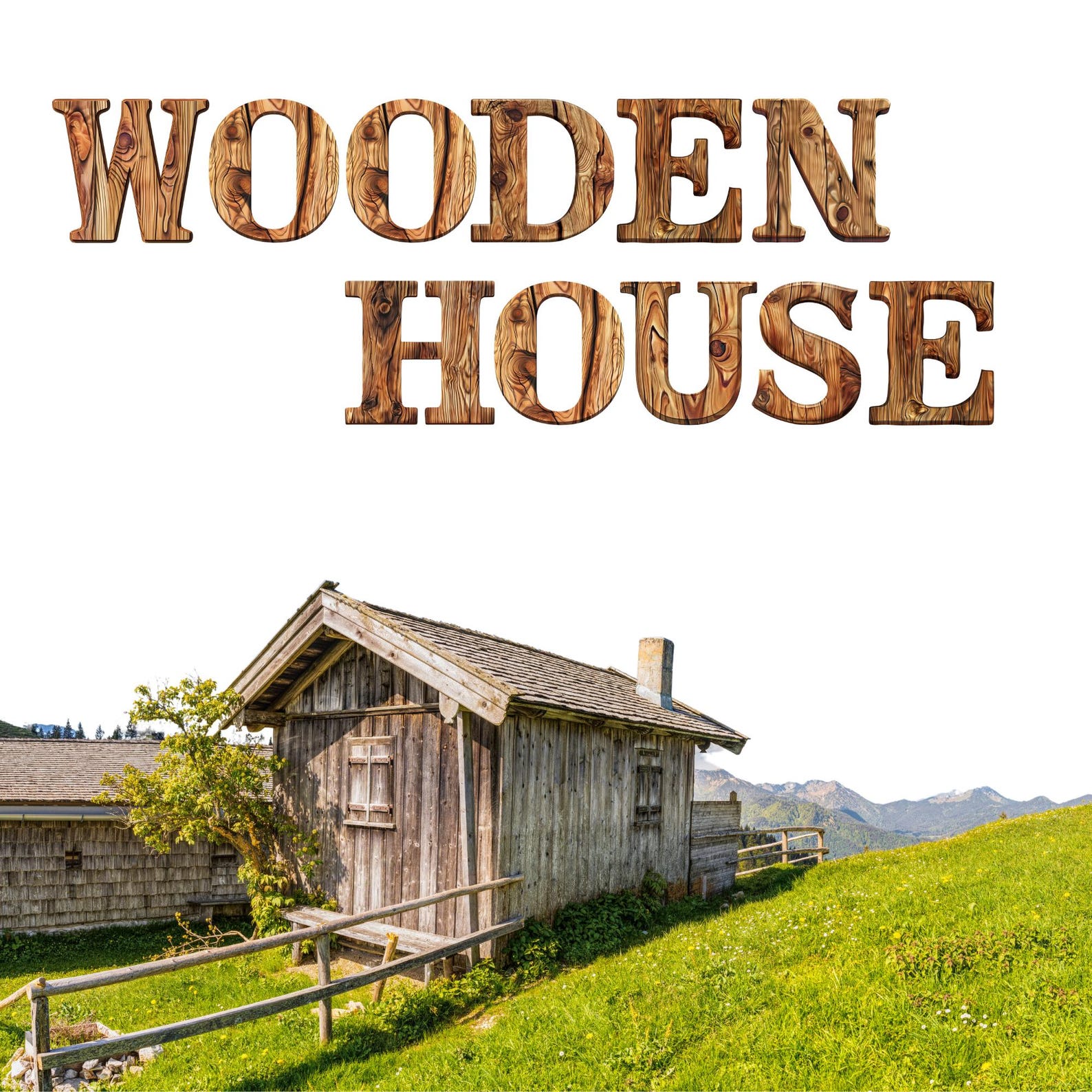 Wooden Letters Clipart: Rustic Wood Grain Alphabet (PNG Digital ...