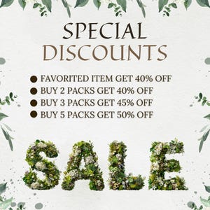 Botanical Alphabet, Floral Letters & Numbers Clipart, Greenery Garden ...