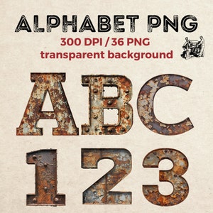 Rusty Metal Sign, English Letters Download Now Digital Download File ...