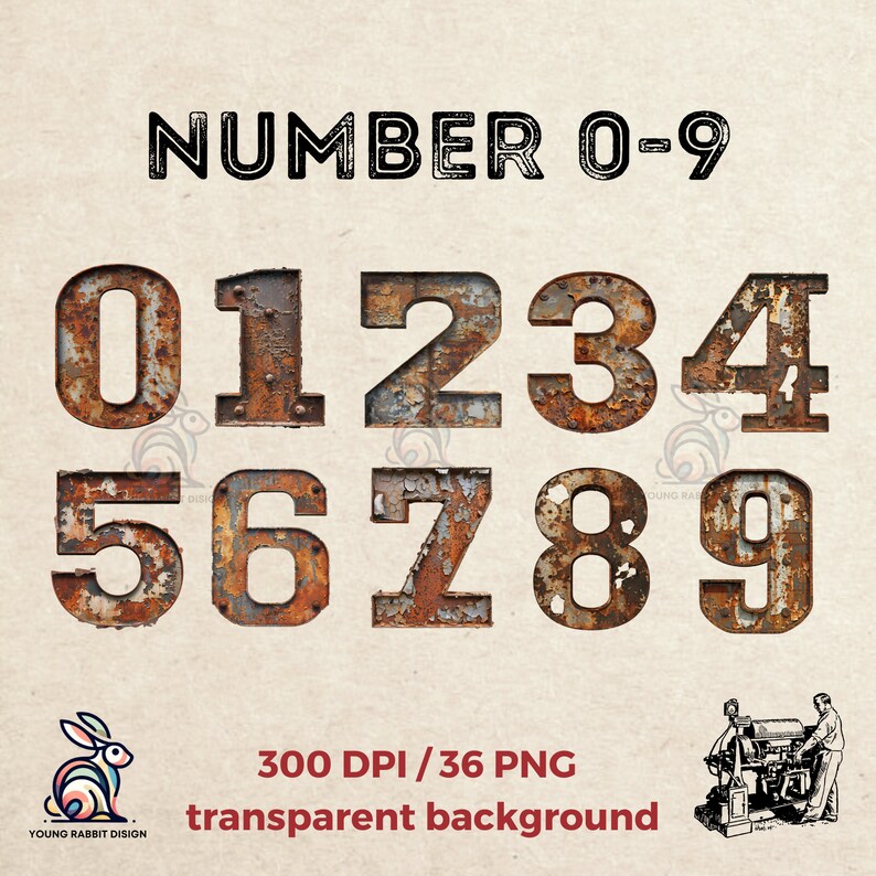 Rusty Metal Sign, English Letters Download Now Digital Download File ...