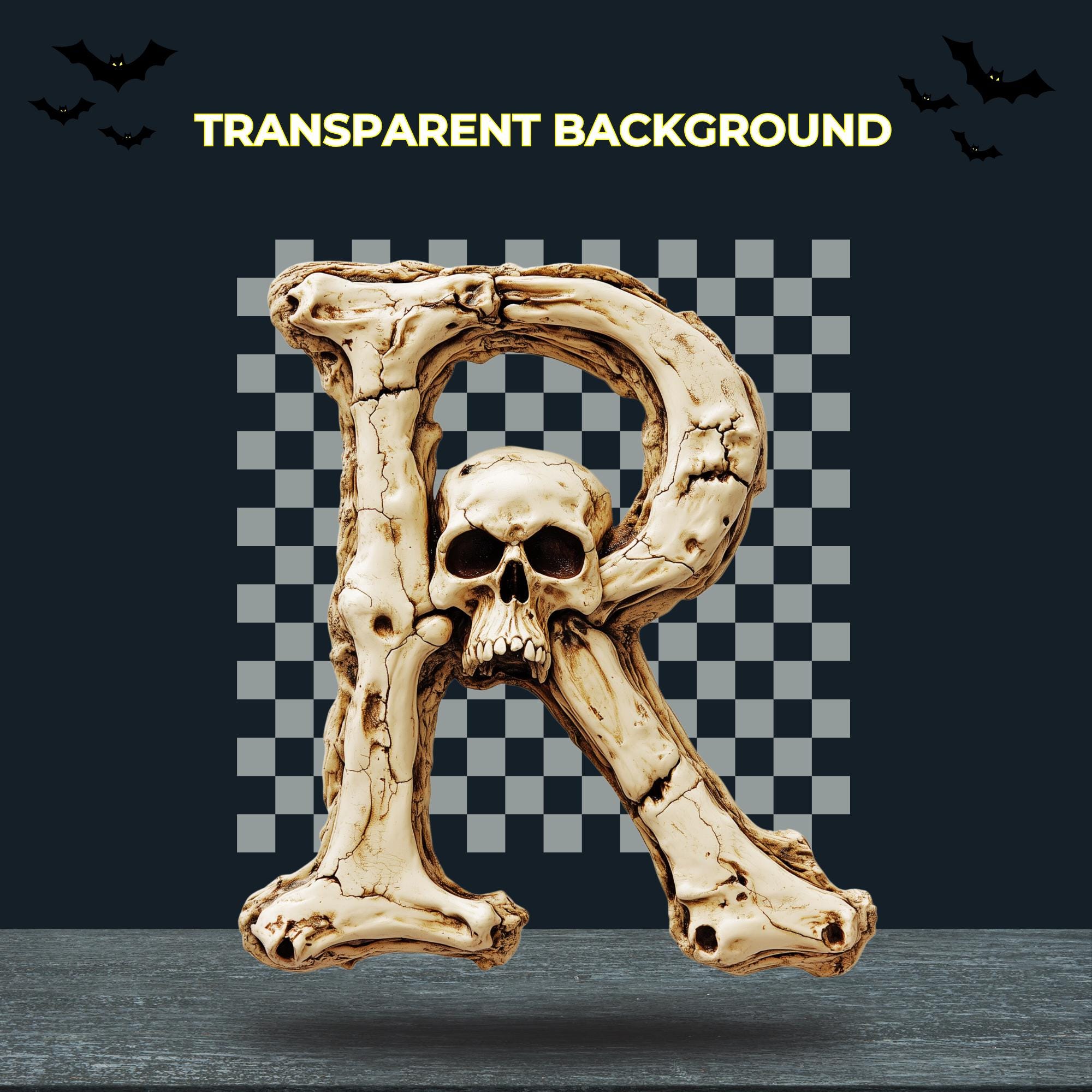 Bone Letters Halloween Alphabet Clipart 36 PNG, Skull Font, Skull ...