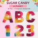 Sugar Candy Alphabet PNG: Gummy Letters and Numbers Clipart (digital ...