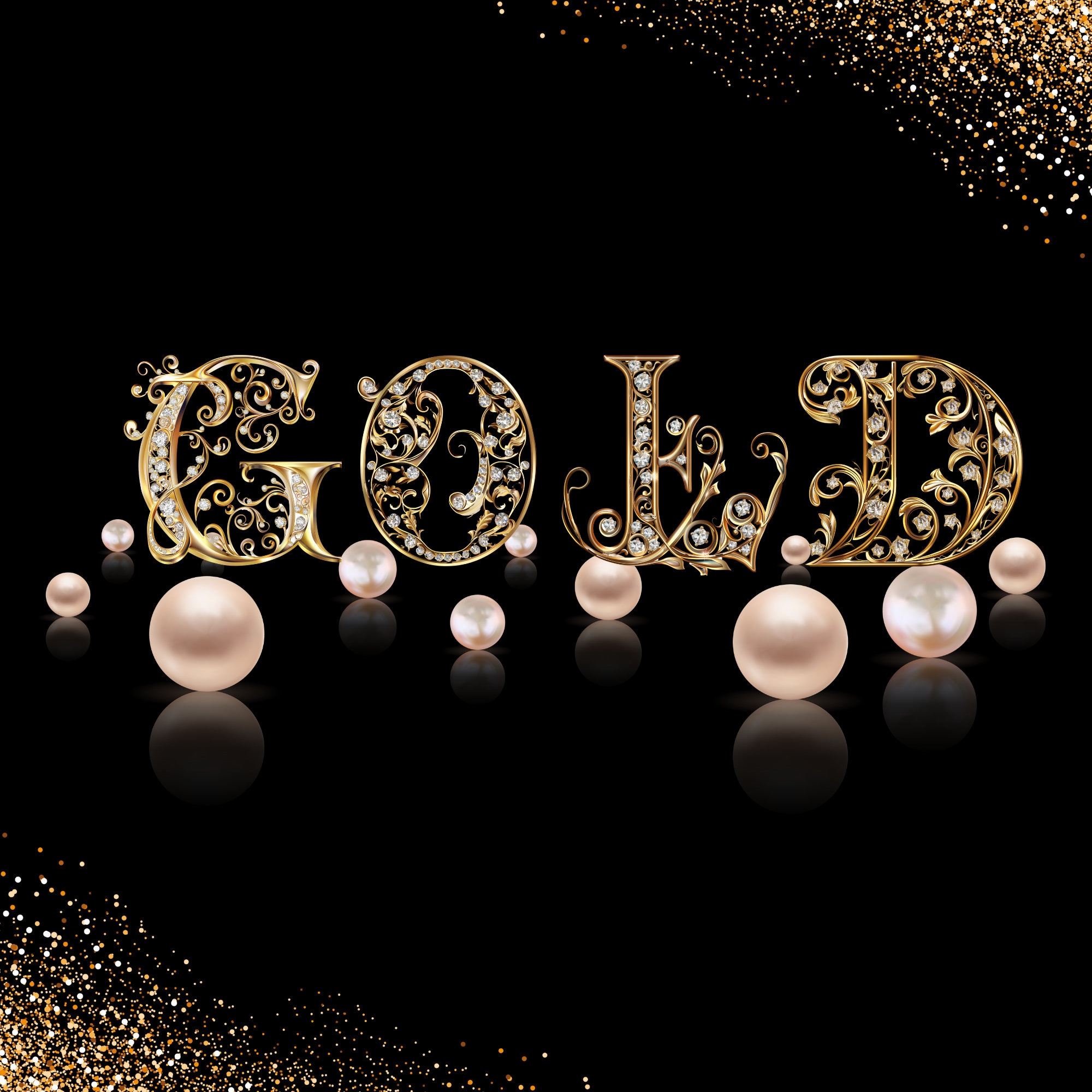 Diamond Letters, Diamond Alphabet, 36 PNG, Gold Alphabet, Gold Letters ...