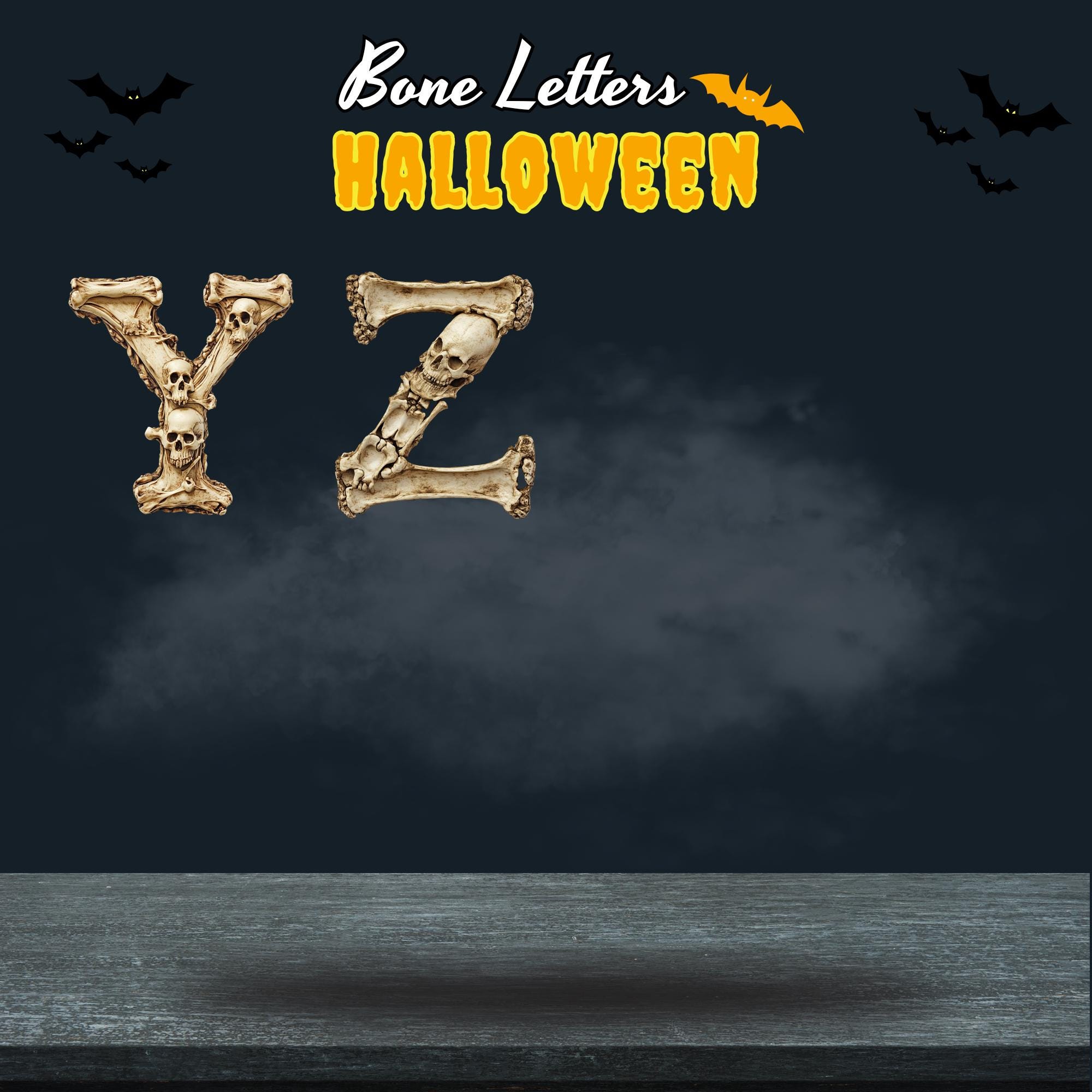Bone Letters Halloween Alphabet Clipart 36 PNG, Skull Font, Skull ...