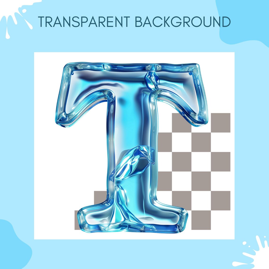 Ice Letters & Numbers Clipart: 36 PNG Frozen Winter Graphics (digital ...