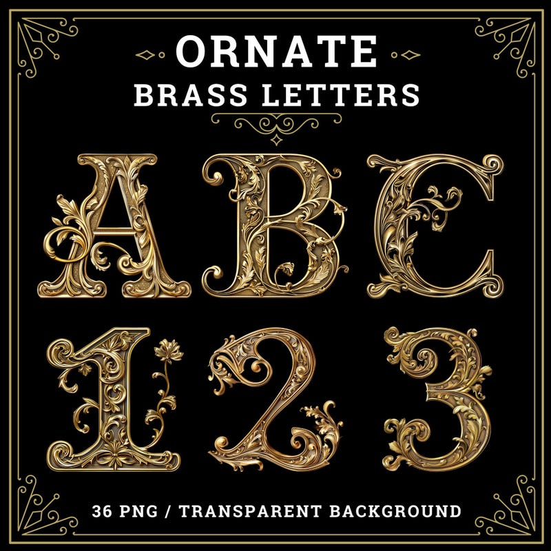 Ornate Letters - Etsy