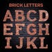 Brick Letters Clipart 36PNG, Brick Alphabet for Crafts, Posters, Brick ...