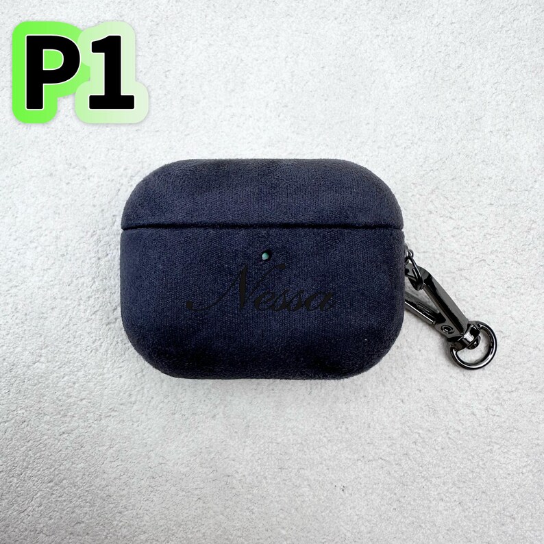 Personalized Yellow Suede Airpods Case With Clip - Custom Engraved Gift ...