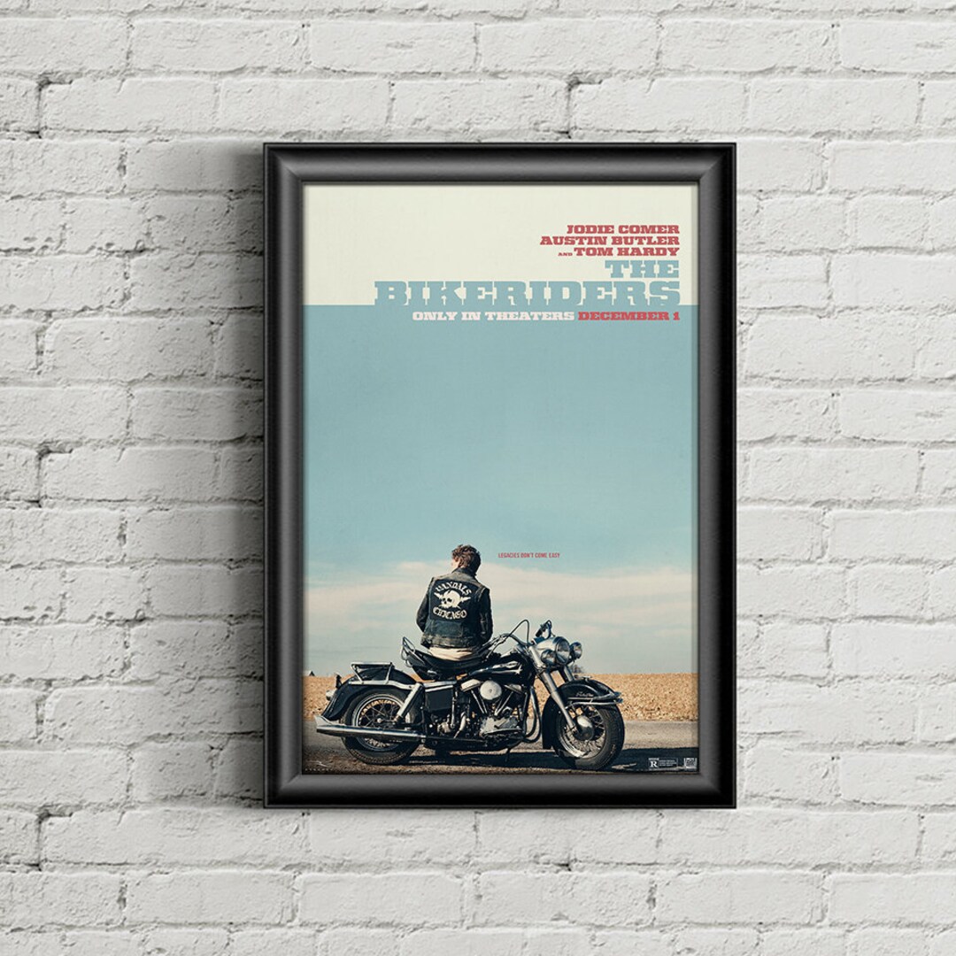 THE BIKERIDERS Movie Poster, Classic Vintage Poster, Art Print, Home ...