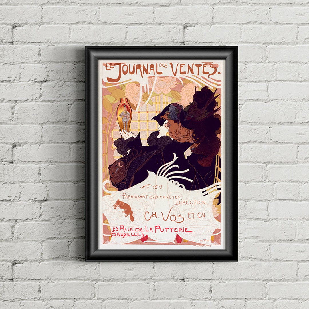 Journal Des Ventes 1899 Poster, Classic Vintage Poster, Art Print, Home ...