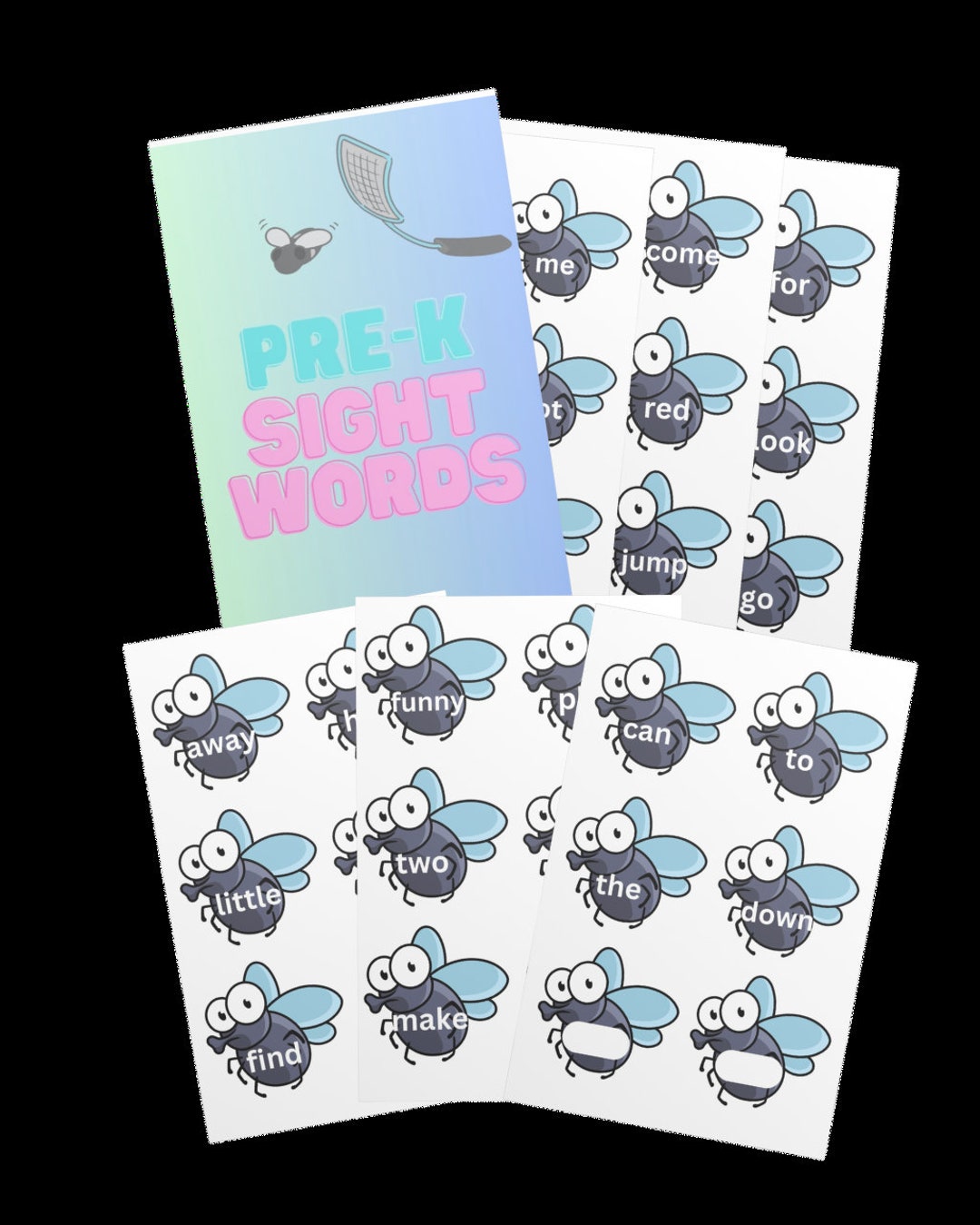 Pre-k Sight Words Fly Swat Game - Etsy