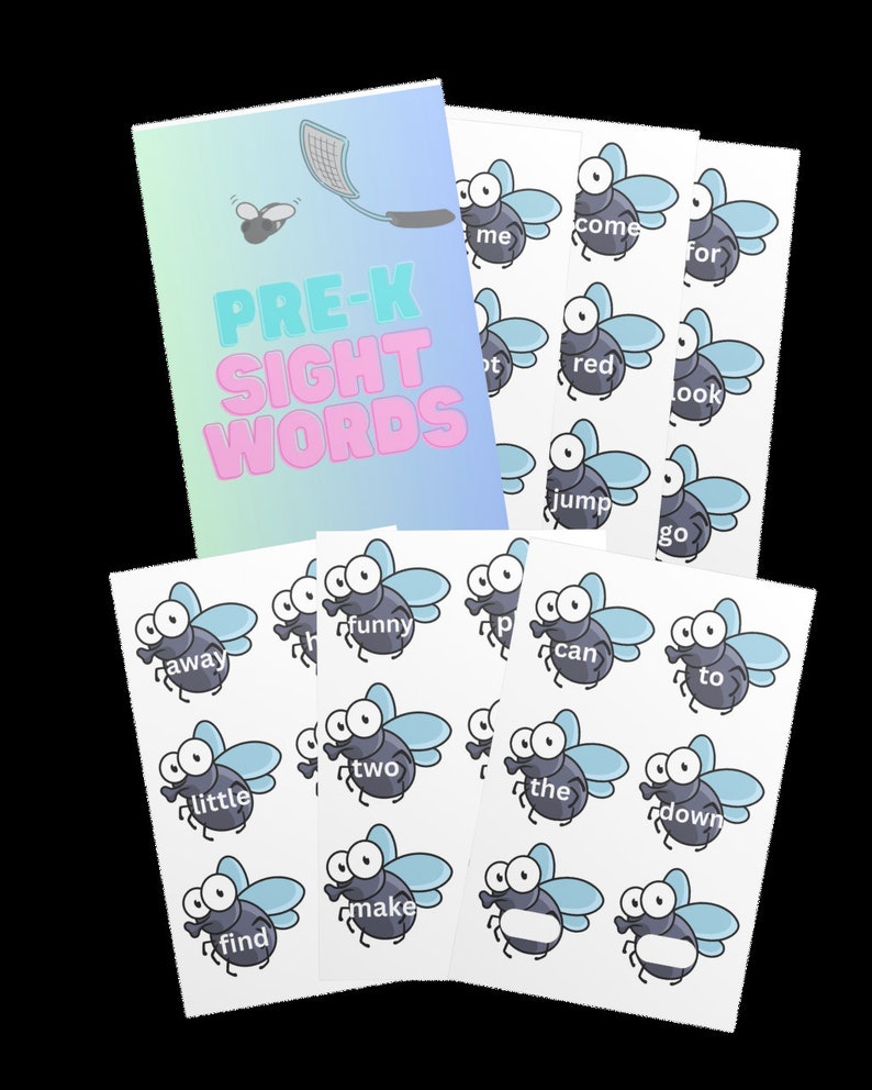 Pre-k Sight Words Fly Swat Game - Etsy