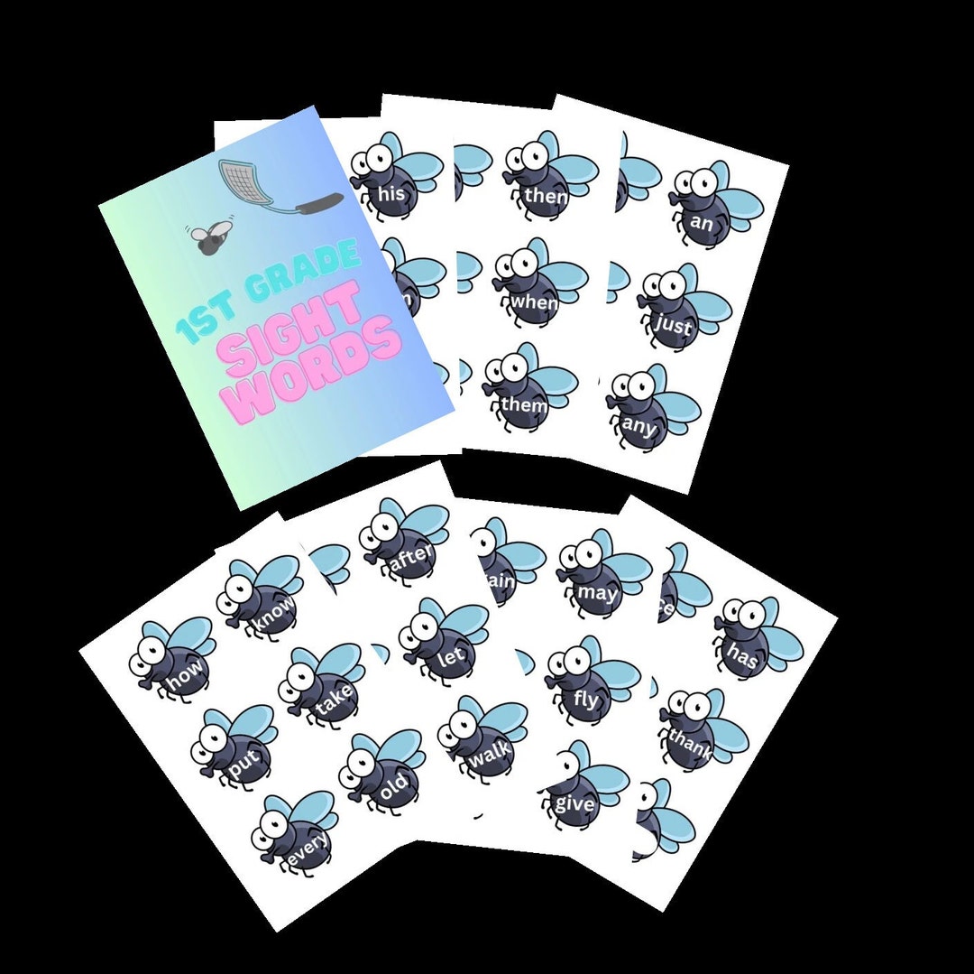 1st Grade Sight Words Fly Swat Game - Etsy