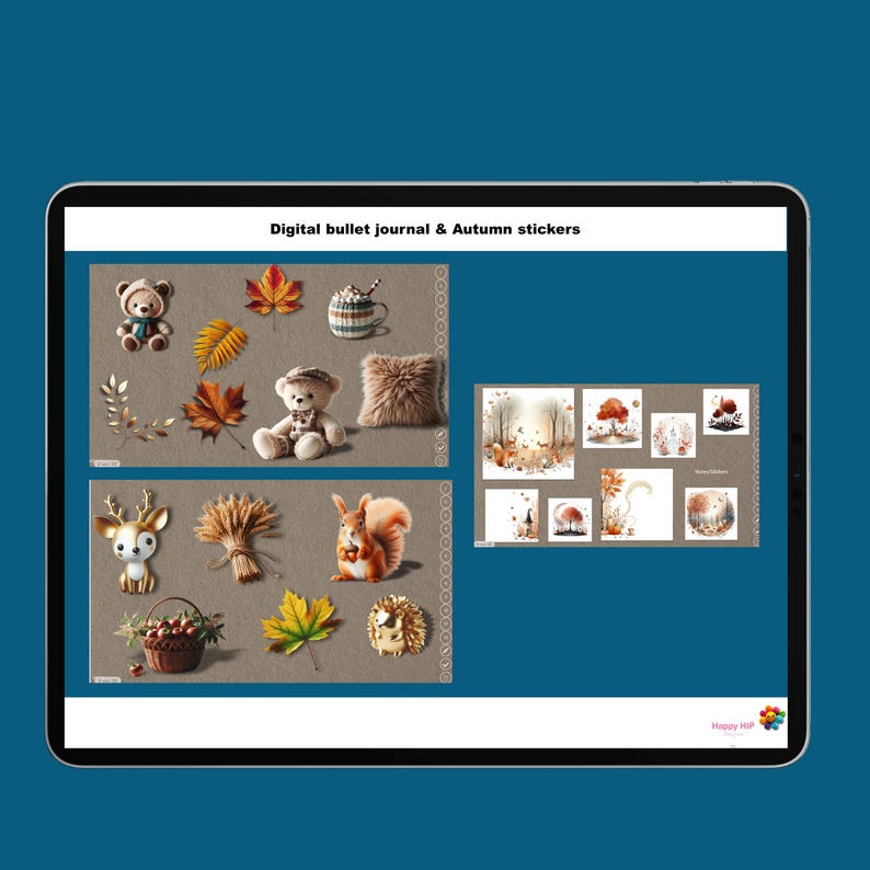 Digital Bullet Journal and Realistic Digital Stickers - Autumn - Etsy
