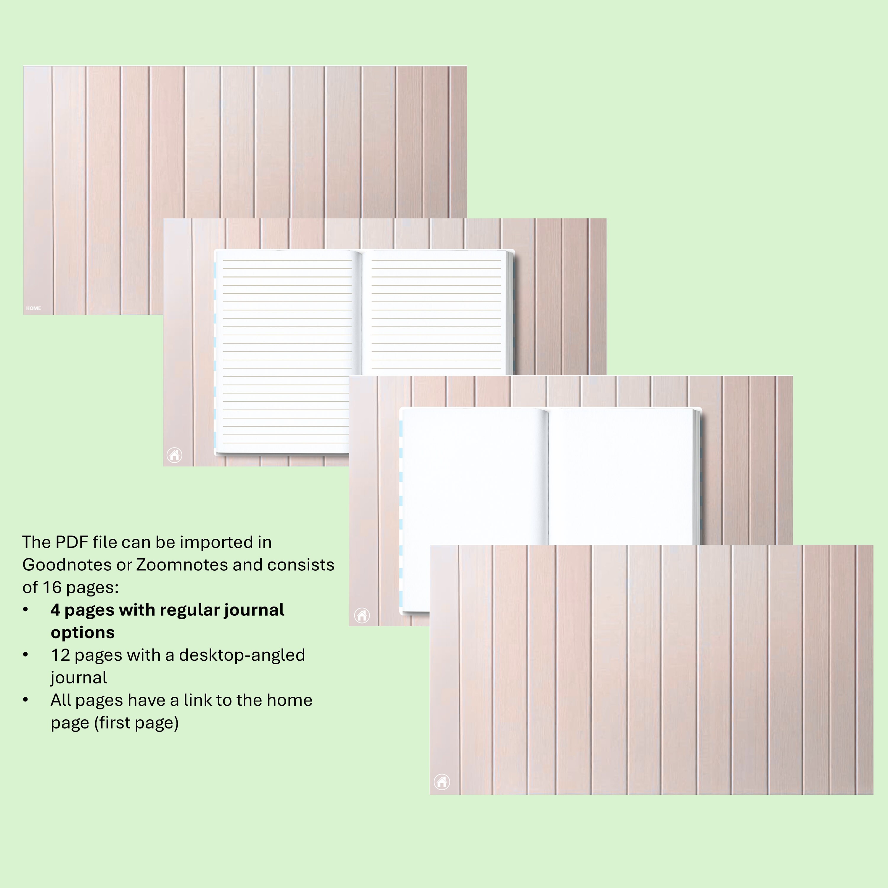 Original Digital Journal With Realistic Digital Stickers Created With a ...