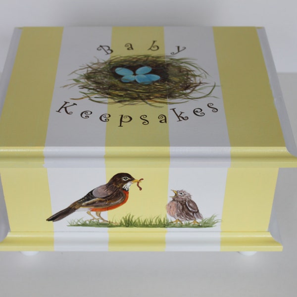 Painted Wooden Box - Etsy