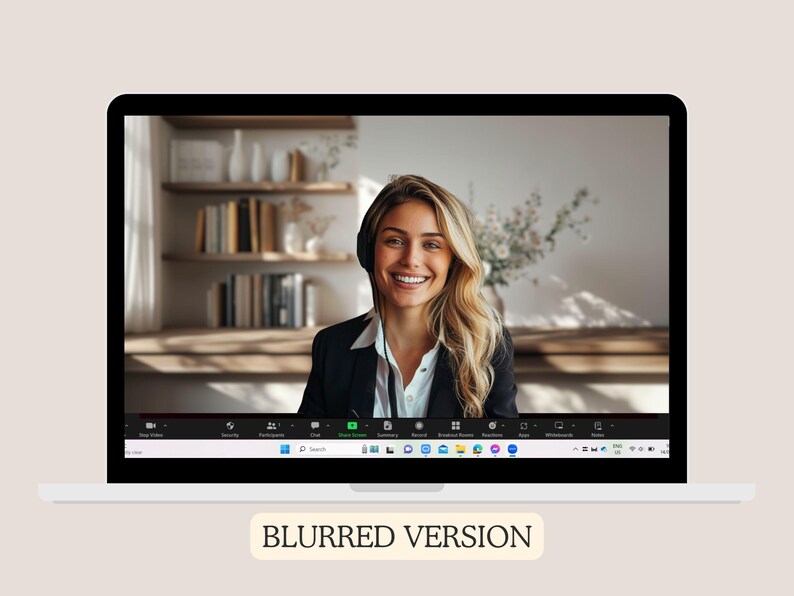 Spring Farmhouse Zoom Background for Virtual Meetings Boho Rustic Home ...