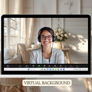 Minimalist Spring Virtual Background | Aesthetic Zoom Background ...