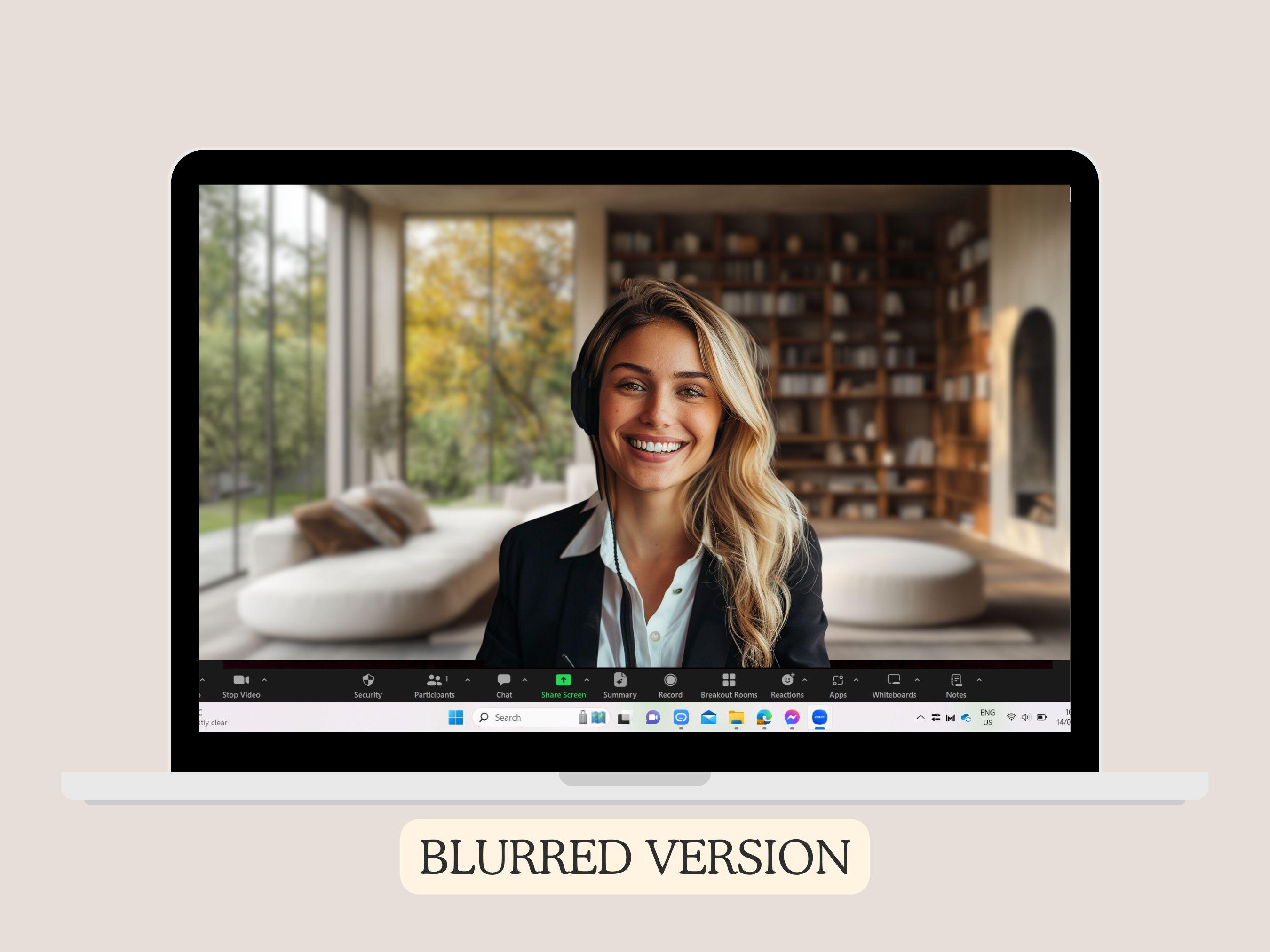 Realistic Home Library Virtual Background for Zoom (digital Download ...