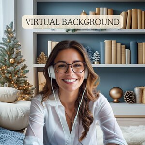 Christmas Zoom Backgrounds | Holiday Season Backdrop | Realistic Home ...