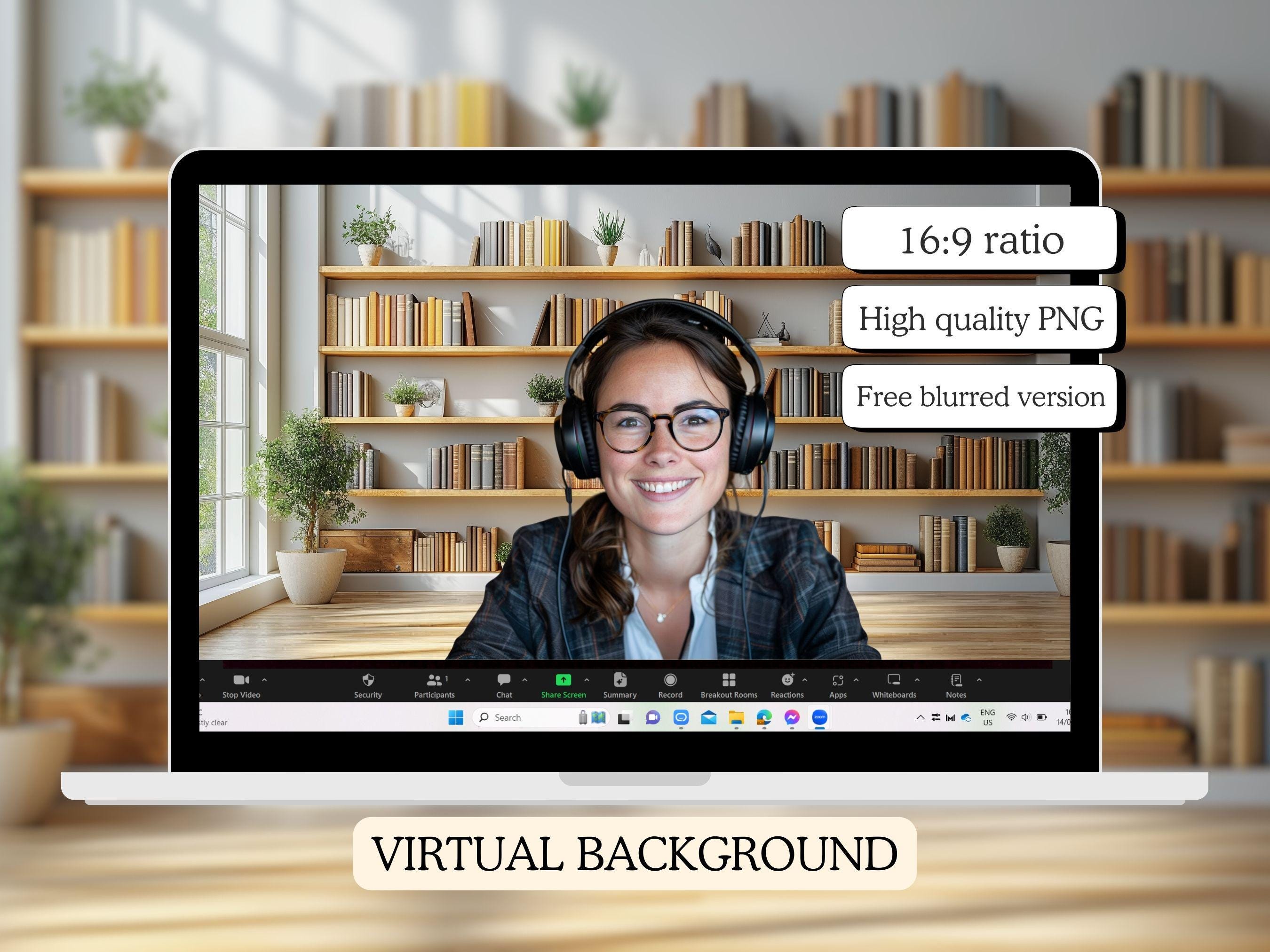 Zoom Background for Interview, Digital Backdrop Professional, Modern ...