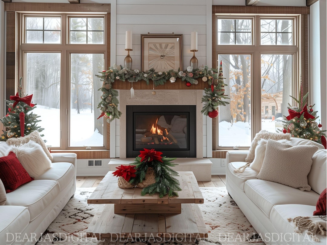 Christmas Zoom Backgrounds | Holiday Season Backdrop | Realistic Home ...