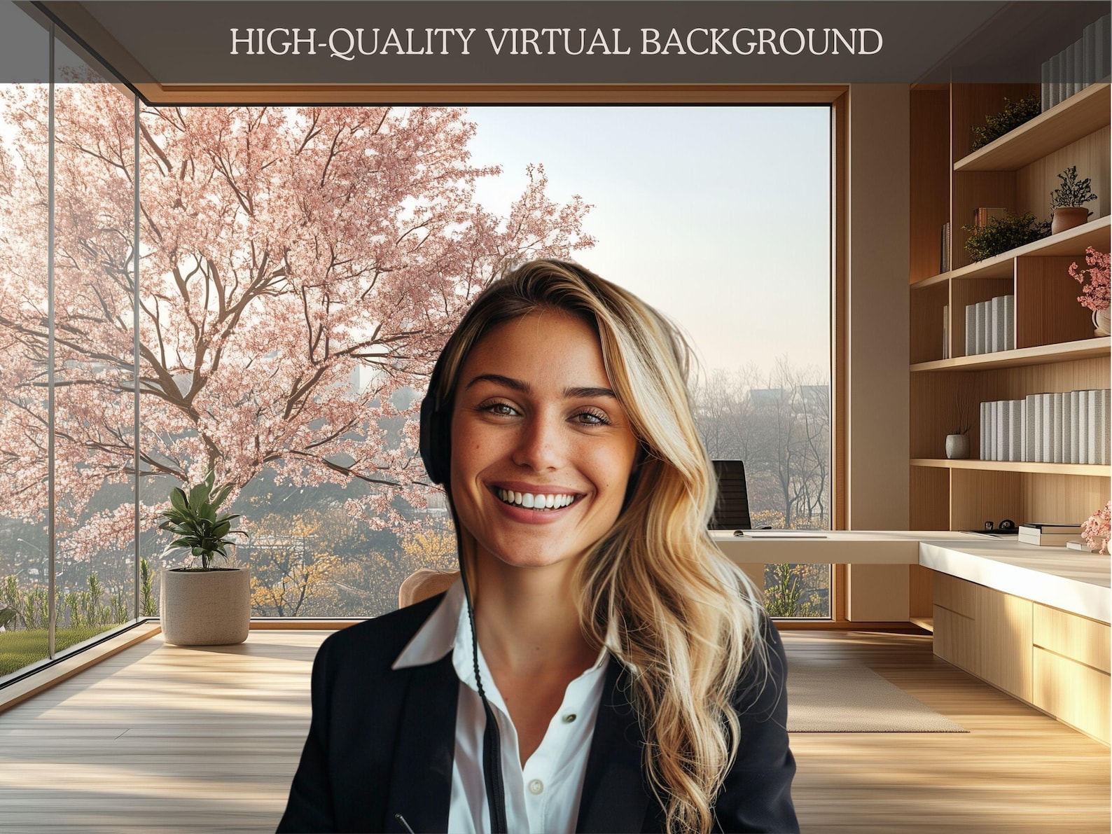 Minimalist Spring Virtual Background | Aesthetic Zoom Background ...