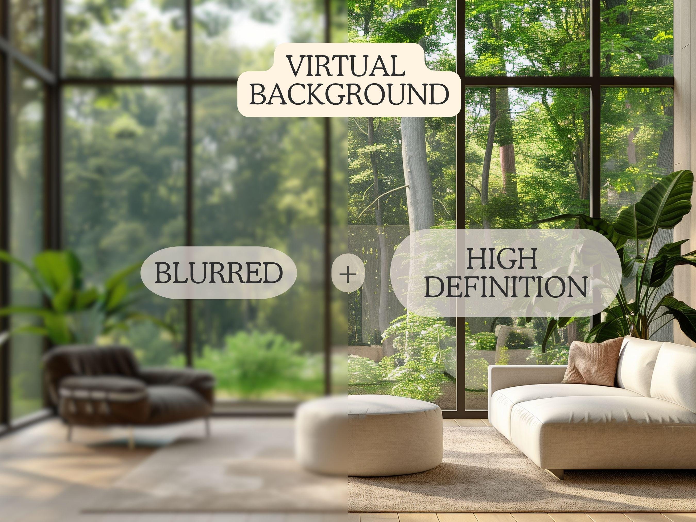 Professional Zoom Background Tropical House Realistic Background Zoom ...
