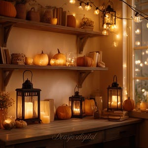 Halloween Virtual Background - Teams Background - Autumn Zoom Backdrop ...