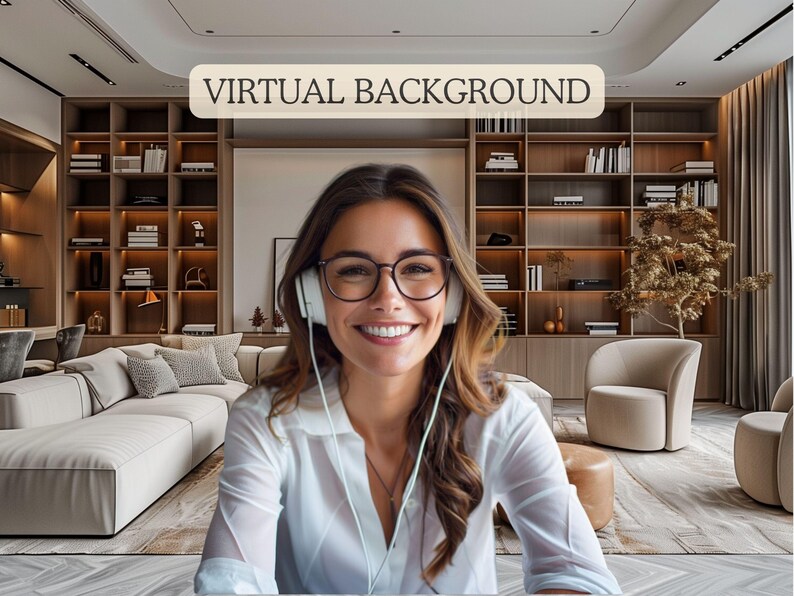 Zoom Background for Studio | Professional Virtual Background for Teams | Modern Home Office ...