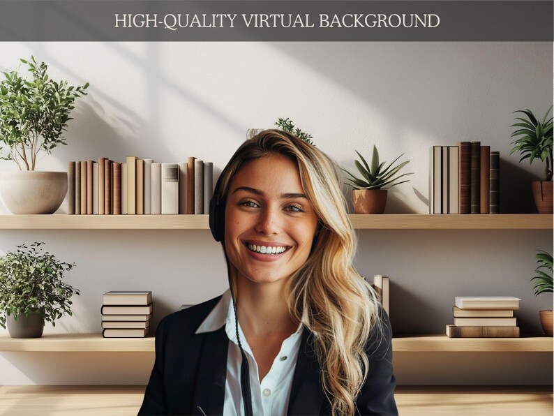 Zoom Background, Background Png, Zoom Background Home Office, Bookshelf Backdrop, Desktop ...