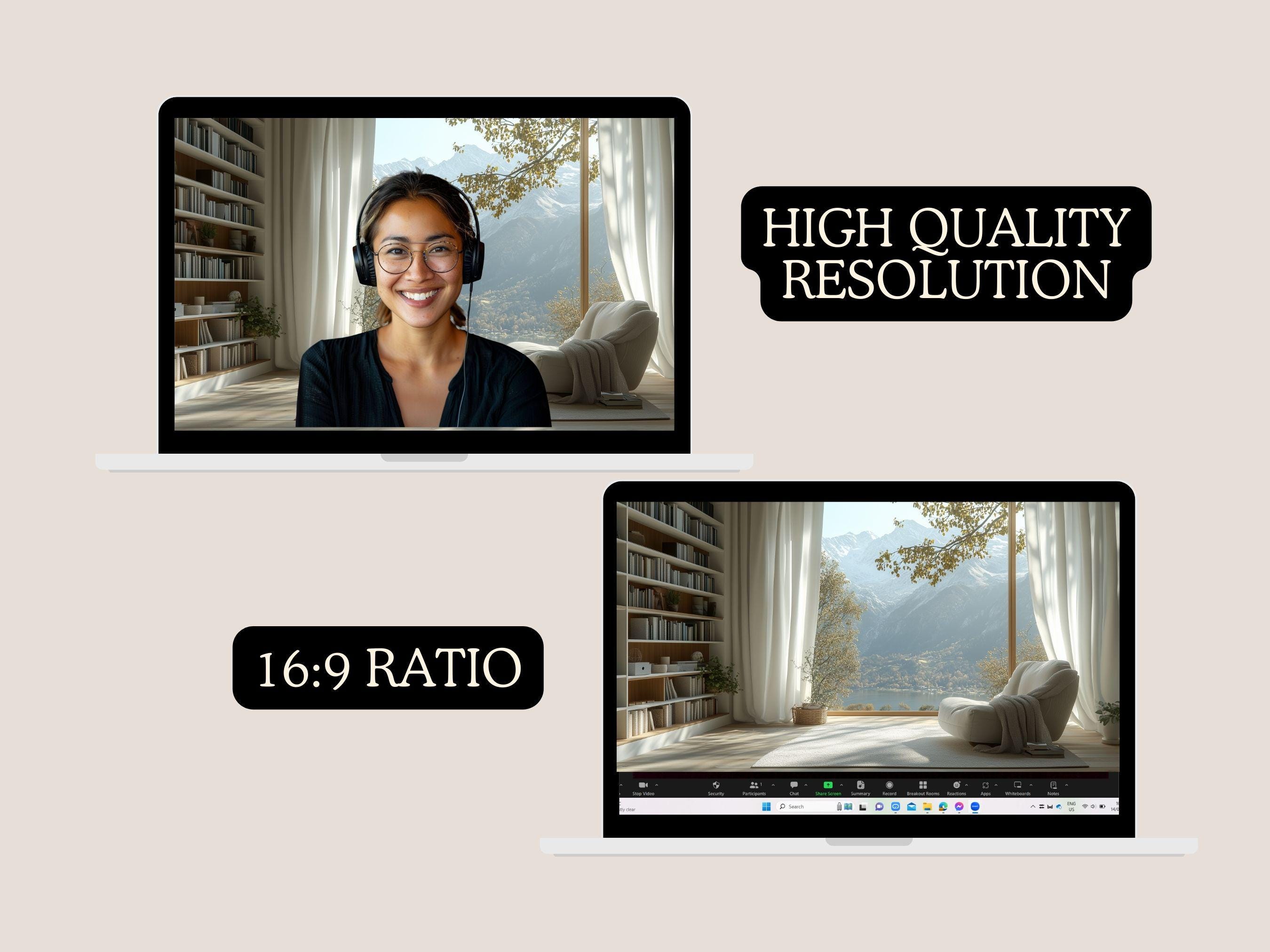Zoom Background Mountain | Nature Digital Backdrop for Video Conference ...