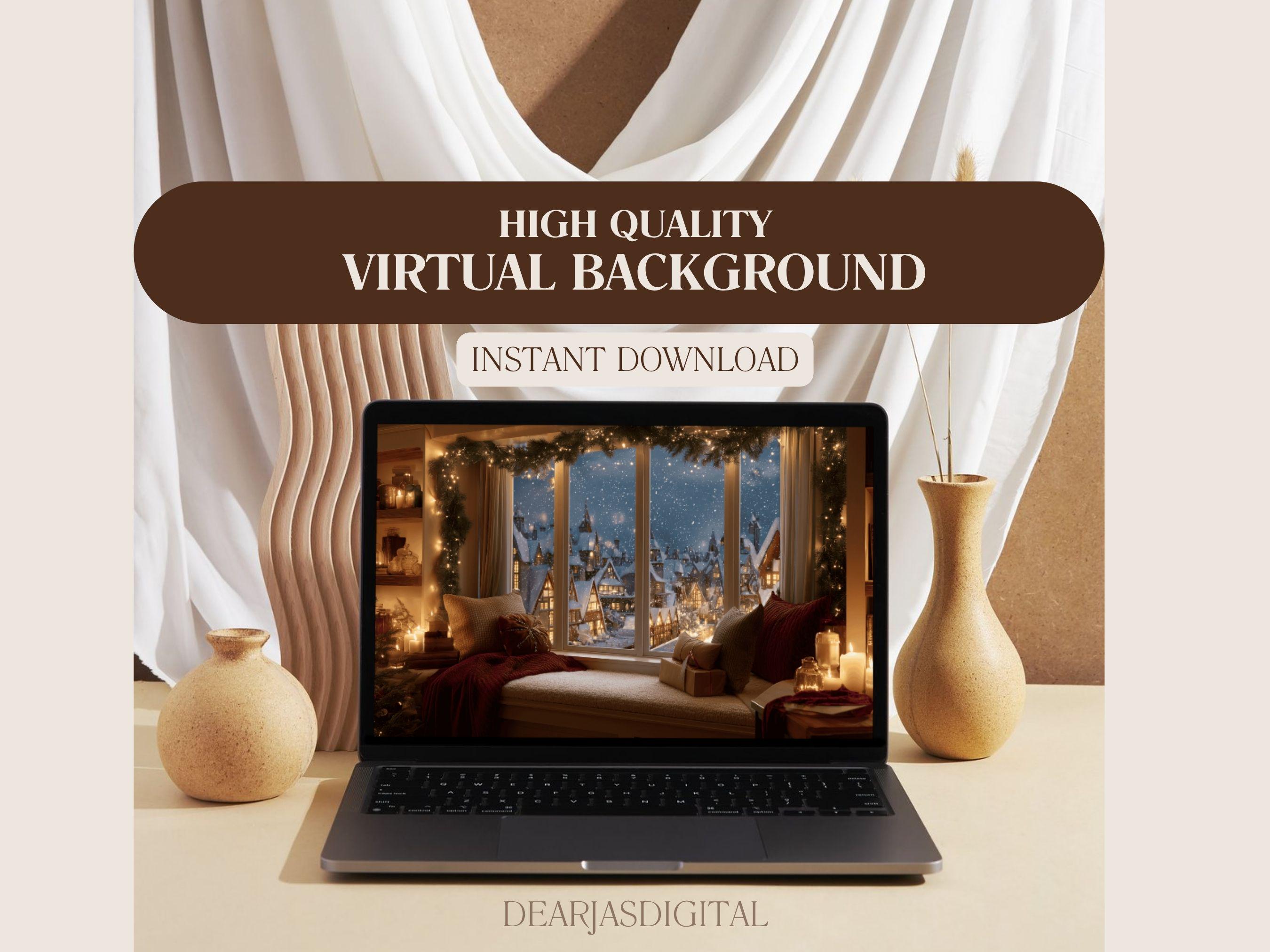 Holiday Virtual Backgrounds Festive Christmas & Winter Scenes for Zoom ...