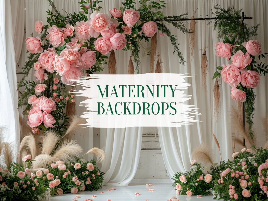 Maternity Backgrounds for Photoshoot, White Digital Backdrop, Digital ...
