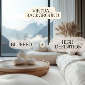 Mountain View Virtual Background | Scenic Nature Zoom Backdrop (digital ...