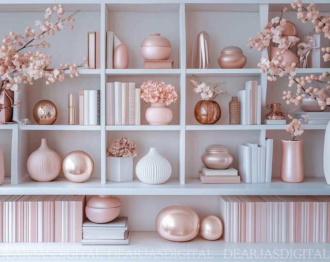 Home Office Virtual Background Pink, Zoom Meeting Backdrop, Vibrant ...