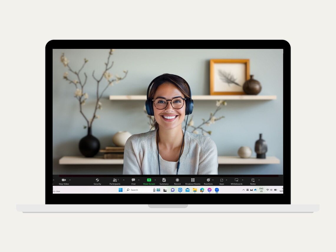 Virtual Office Zoom Background Office Backdrop Home Office Background ...